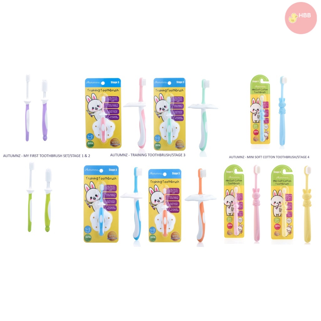 AUTUMNZ - MINI SOFT COTTON TOOTHBRUSH/STAGE 4 TRAINING TOOTHBRUSH/STAGE ...