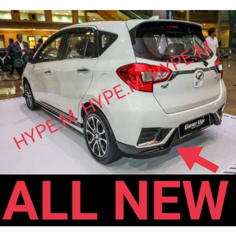 Myvi gen3 gear up rear skirt myvi 2018 rear lip gear up myvi gm3 gear ...