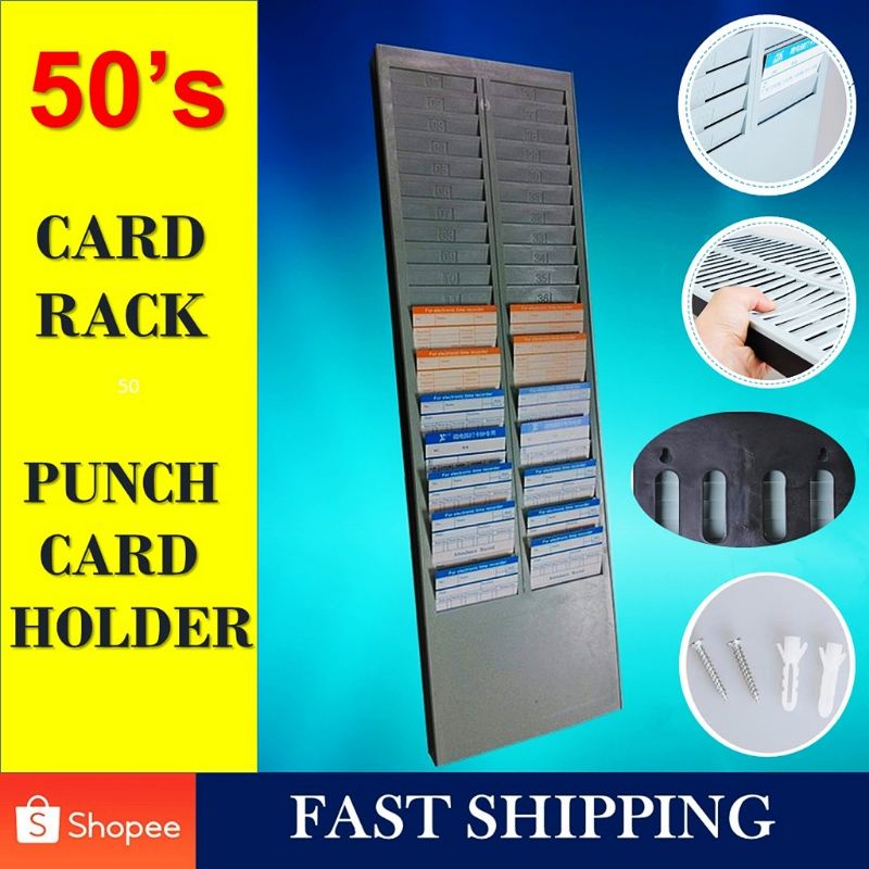 50 COLUMN PUNCH CARD RACK/ PUNCH CARD HOLDER 50S / PUNCH CARD RACK / 50 ...