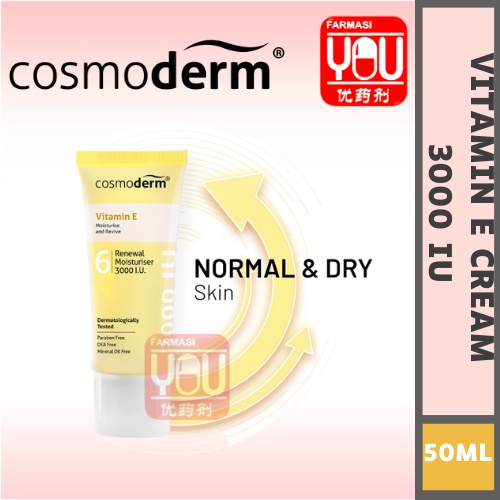 [YOU PHARMACY] COSMODERM VITAMIN E CREAM 3000 IU 50ML | Shopee Malaysia