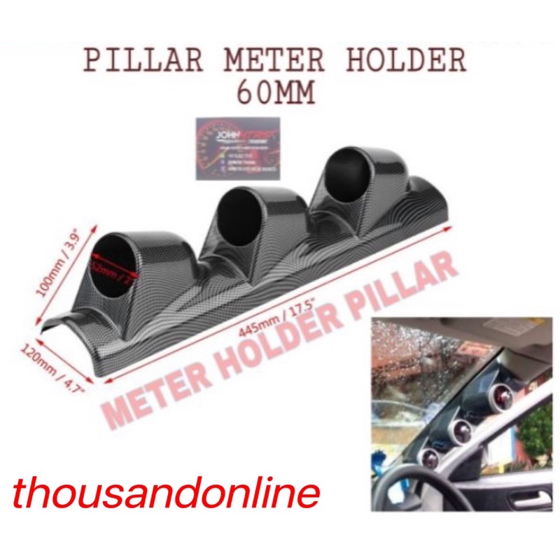 DASHBOARD SINGLE / 2 IN 1 / 3 IN 1 METER GAUGE PILLAR 60MM MOUNT POD ...
