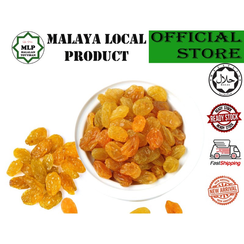 KISMIS EMAS GRED A / GOLDEN RAISIN 200G KISMIS DOA KISMIS MINDA RAISINS ...