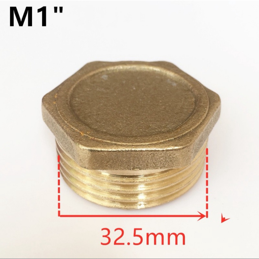 **Ready Stock** 1/2" 3/4" 1" BSPT Male And Female Thread Brass End Cap Plug Fittings | Shopee ...