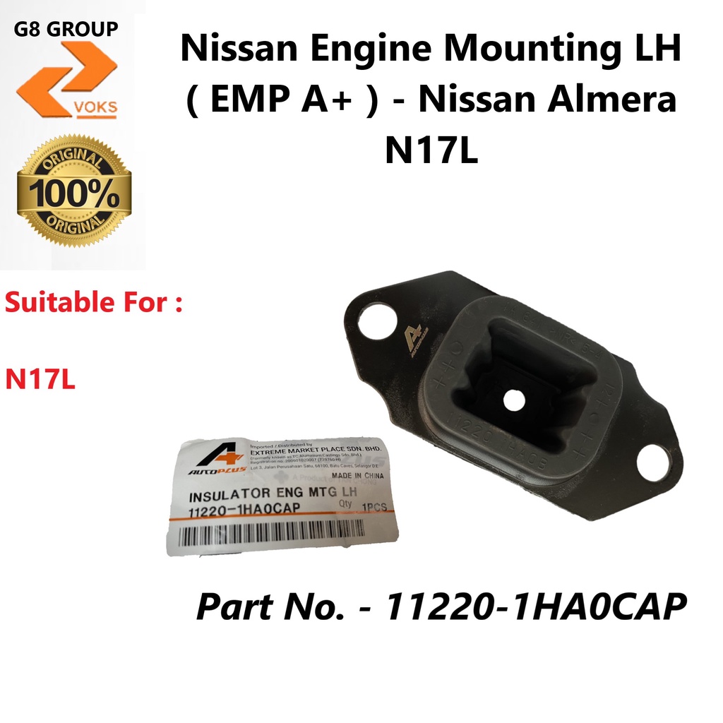 Nissan Engine Mounting LH ( EMP A+ ) - Nissan Almera N17L ( 11220 ...