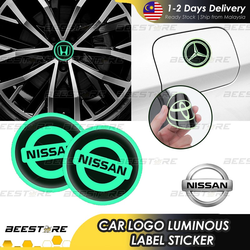 1PC NISSAN Car Logo Sticker Reflective Luminous Accessories ALMERA ...