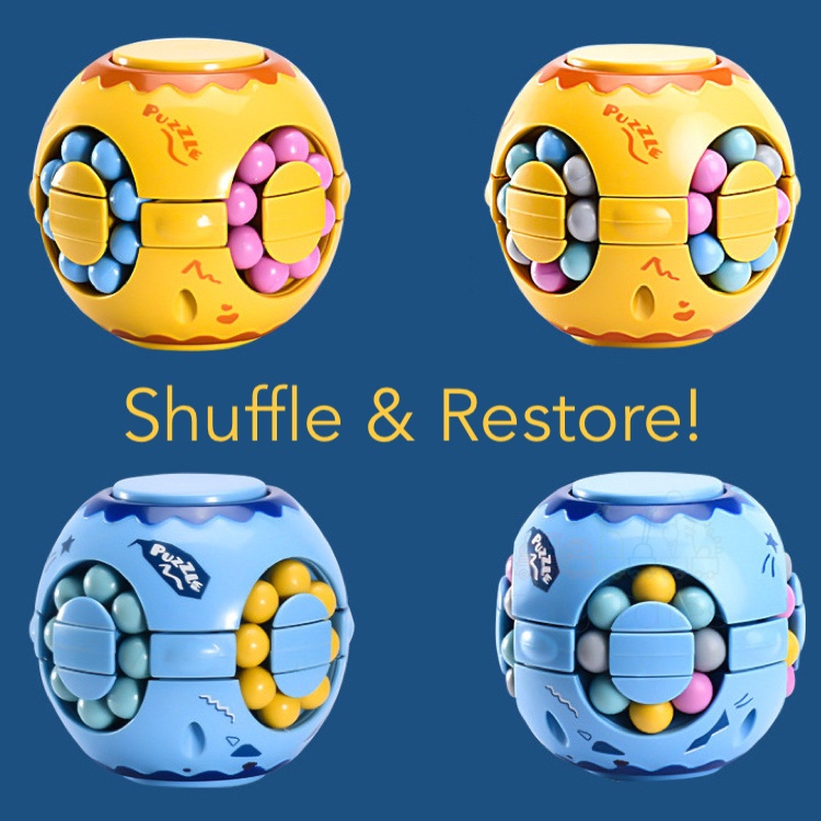 IQ Fidget Rubic Cube Kids Toys 🍭 Puzzle Motor Skill Brain Early ...