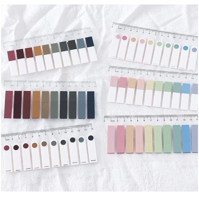 【R&R】200pcs Colorful Sticky Note Morandi Sticky Note Label Sticker ...