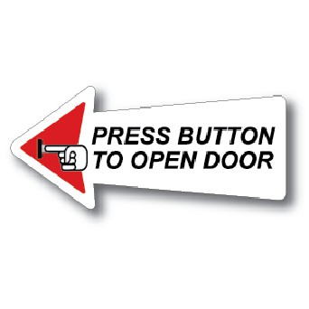 PRESS BUTTON TO OPEN DOOR ARCYLIC ARROW SIGN 45X100X2MM. | Shopee Malaysia
