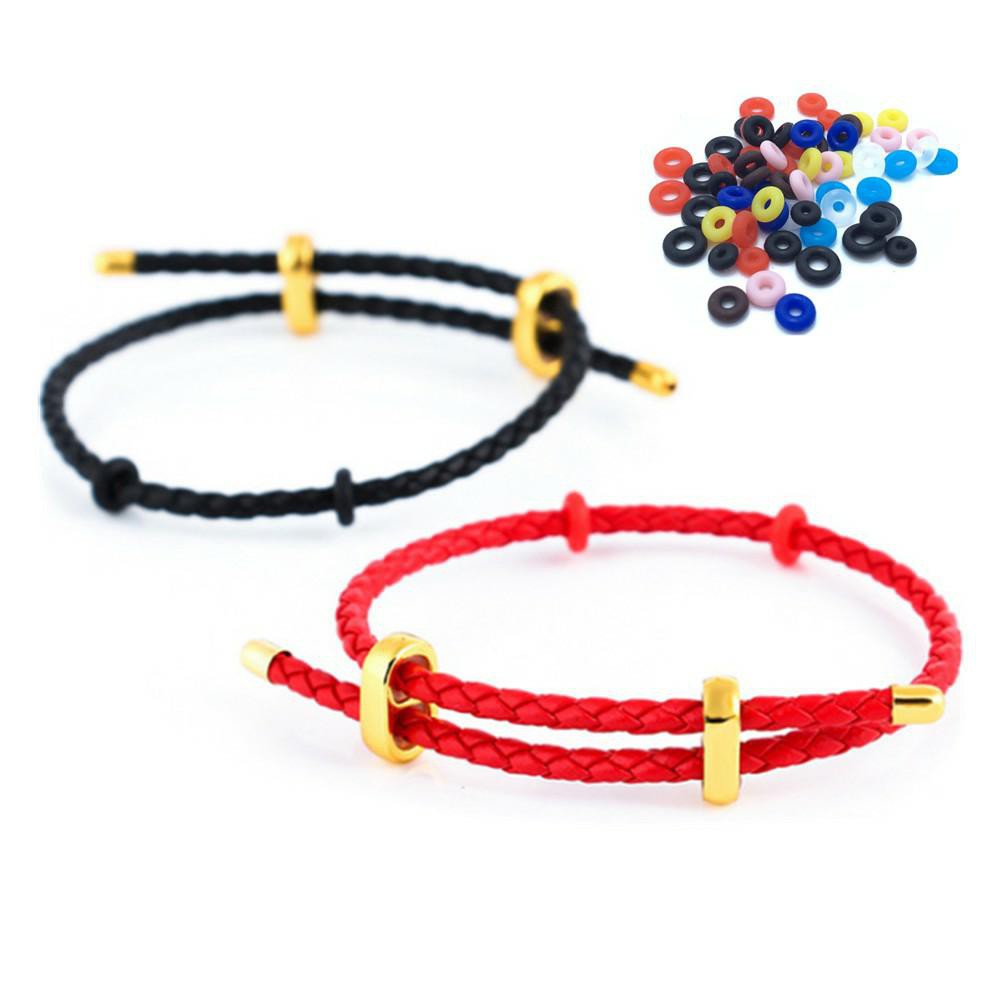 Double Adjust Waterproof Bracelet DIY bracelet leather cord two-way ...