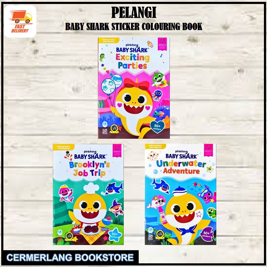 [CML] PINKFONG: BABY SHARK STICKER COLOURING BOOK | Shopee Malaysia