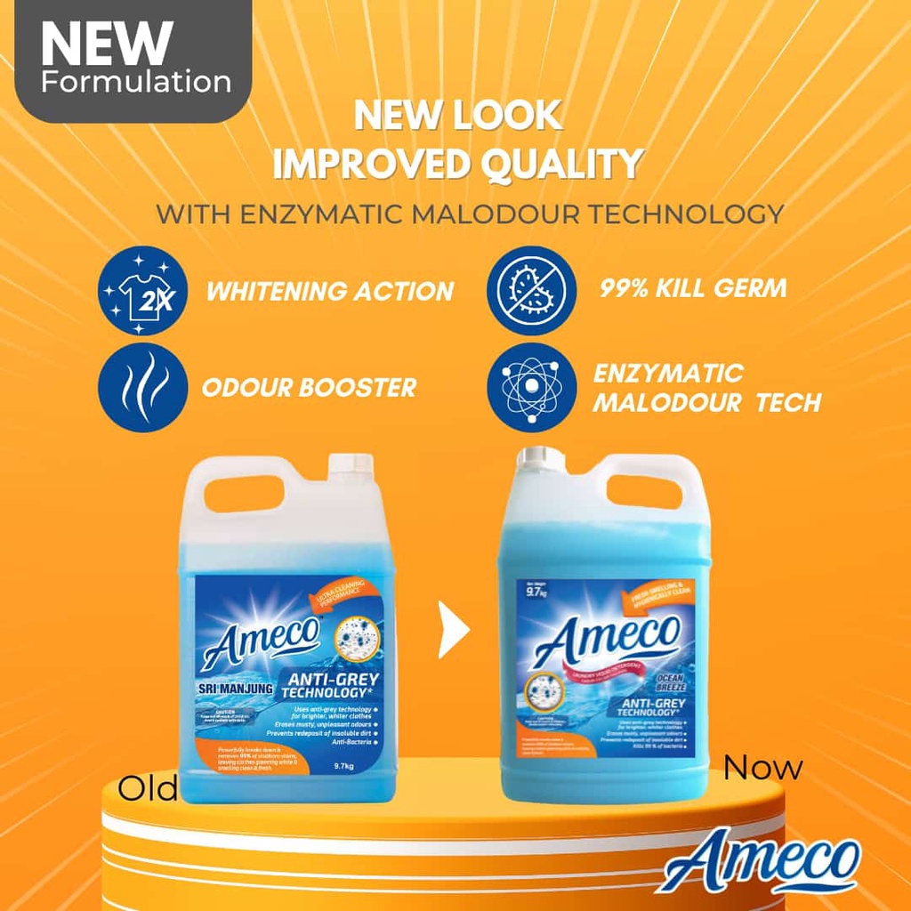 #READY STOCK# Sabun AMECO 4 IN1 - pembersih pakaian - detergent ...