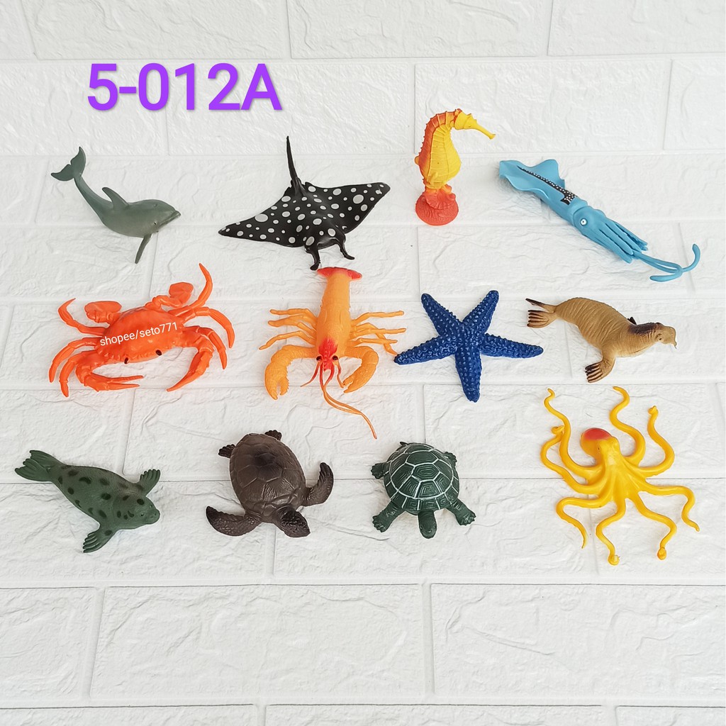Sea WORLD Toys Medium Rubber SEA Animals Shark Whale Dolphin Crab ...