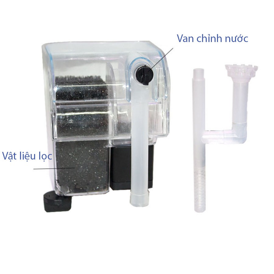 Microbiological aquarium water purifier - hanging into the tank wall ...