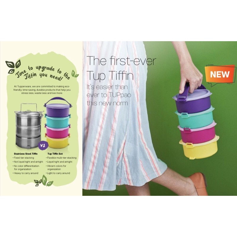 🍋Tupperware Tup Tiffin Set (4) 550ml | Shopee Malaysia