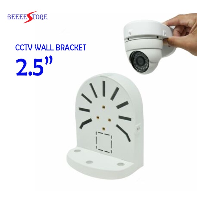 2.5" Dome Camera Wall Mount Bracket Base CCTV Stand Outdoor White ...