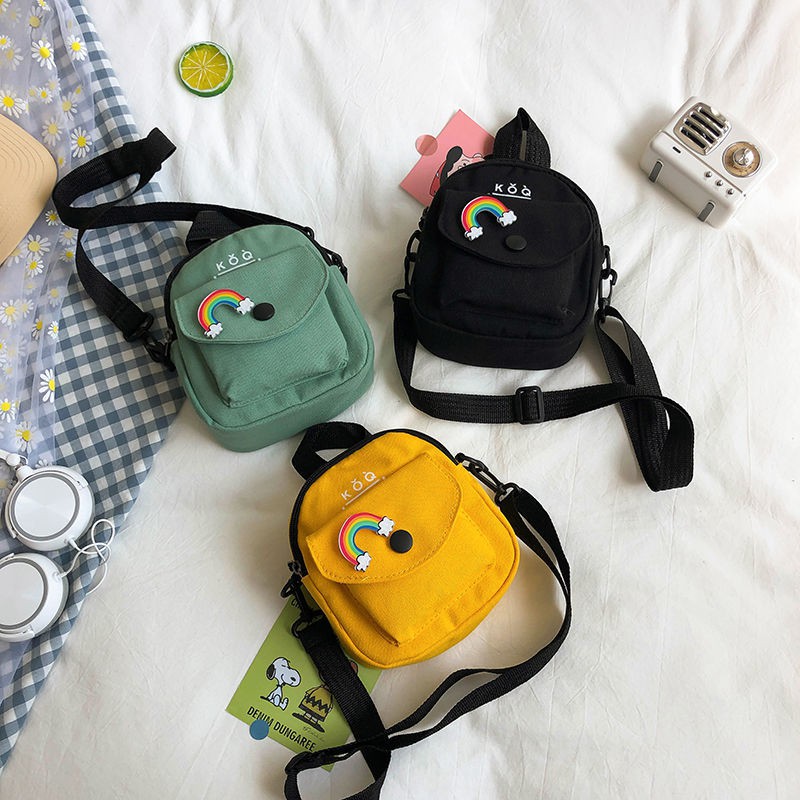 Cute small bag buy one get free 2020 new all-match girl canvas ...