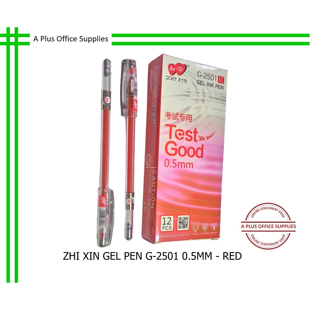 ZHI XIN Gel Pen G-2501 0.5mm / Pen Dakwat Gel 1pc - Black, Blue, Red ...