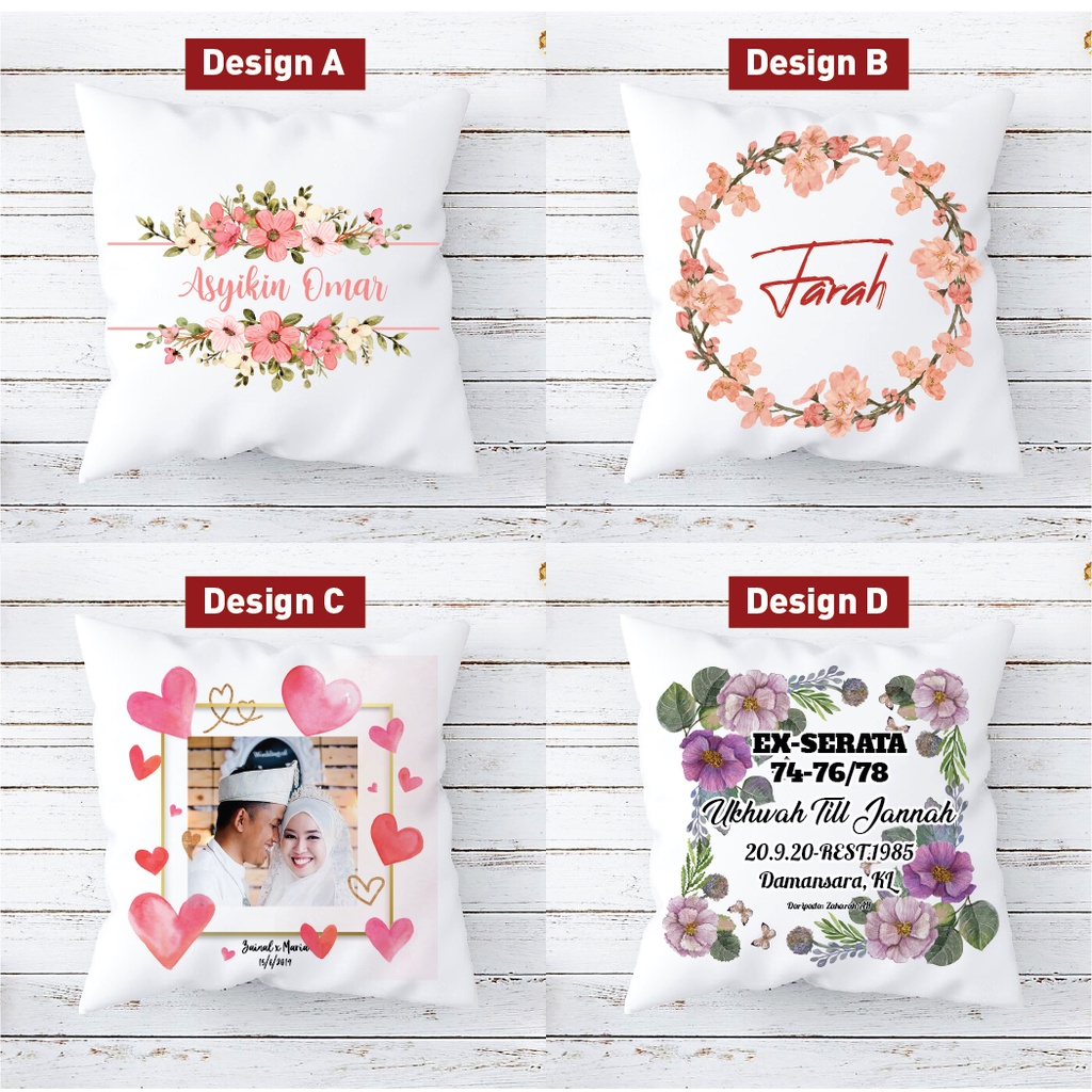 Bantal Custom Nama Personalised Pillow Sublimation Printing with Inner ...