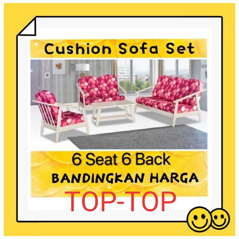 [READY STOCK] 6 pair contour cushion foam/kusyen sofa kayu 1+2+3 (12 pc ...