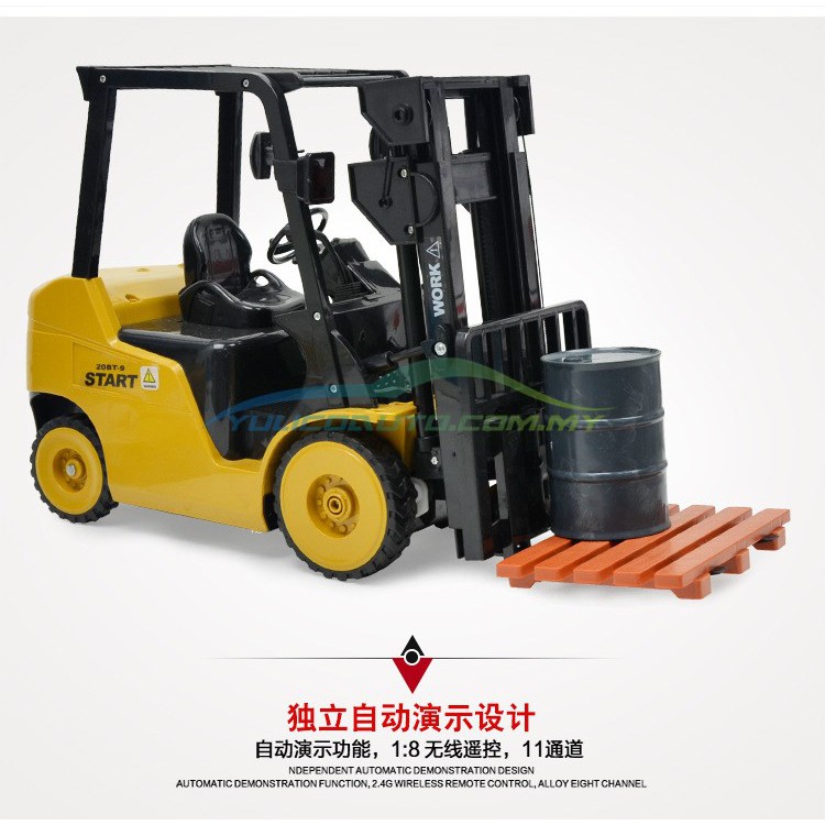 Remote Control Car 11CH RC Forklift Rechargeable with Light and Music ...