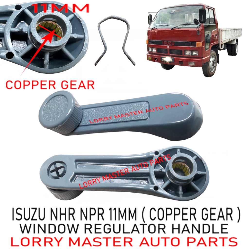 WINDOW REGULATOR HANDLE 11MM COPPER GEAR ISUZU NHR NPR HICOM | Shopee ...