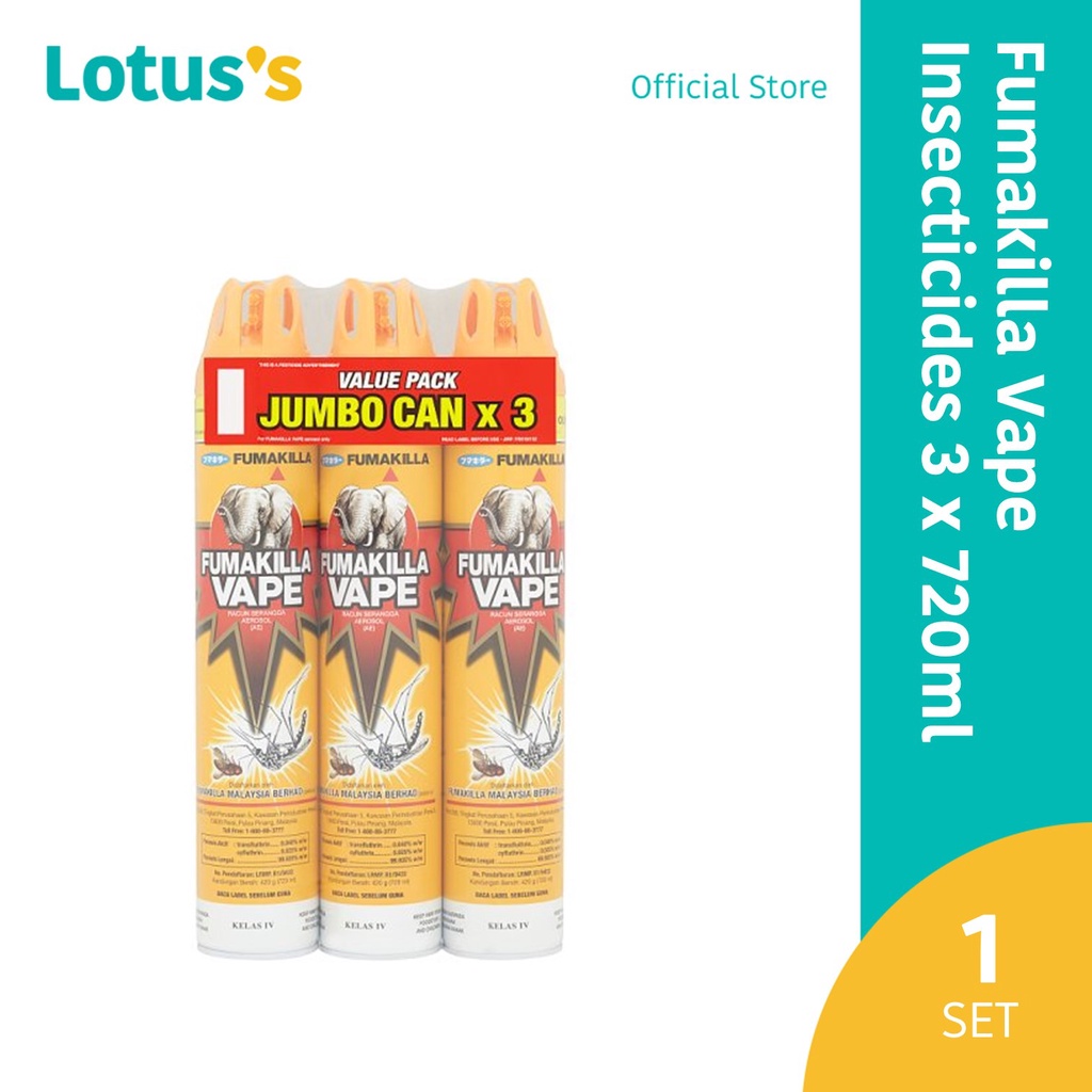 Fumakilla Vape Insecticides 3 x 720ml | Shopee Malaysia