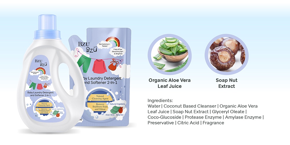 BZU BZU Baby Laundry Detergent and Softener Bundle Deal | Shopee Malaysia