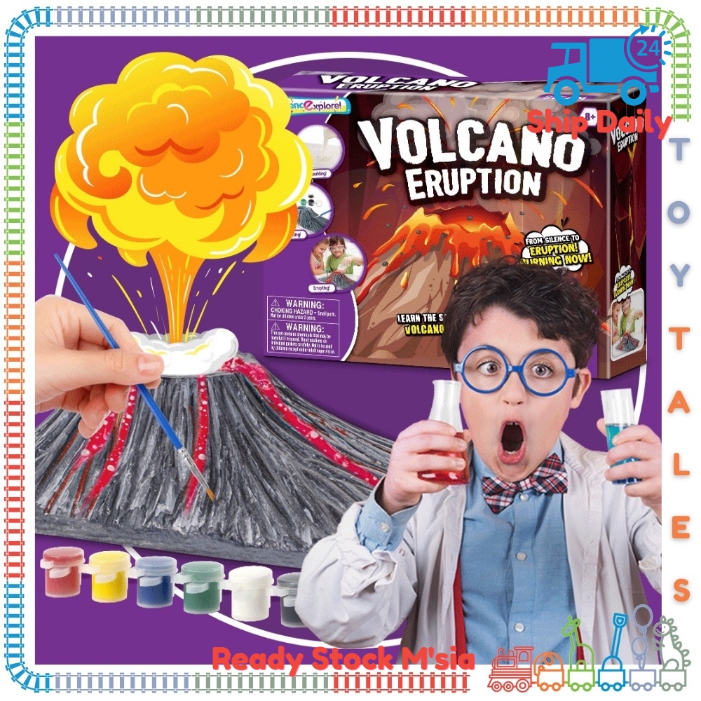 Volcano Eruption Kids Science Experiment Kit [ DIY Plaster Painting ...