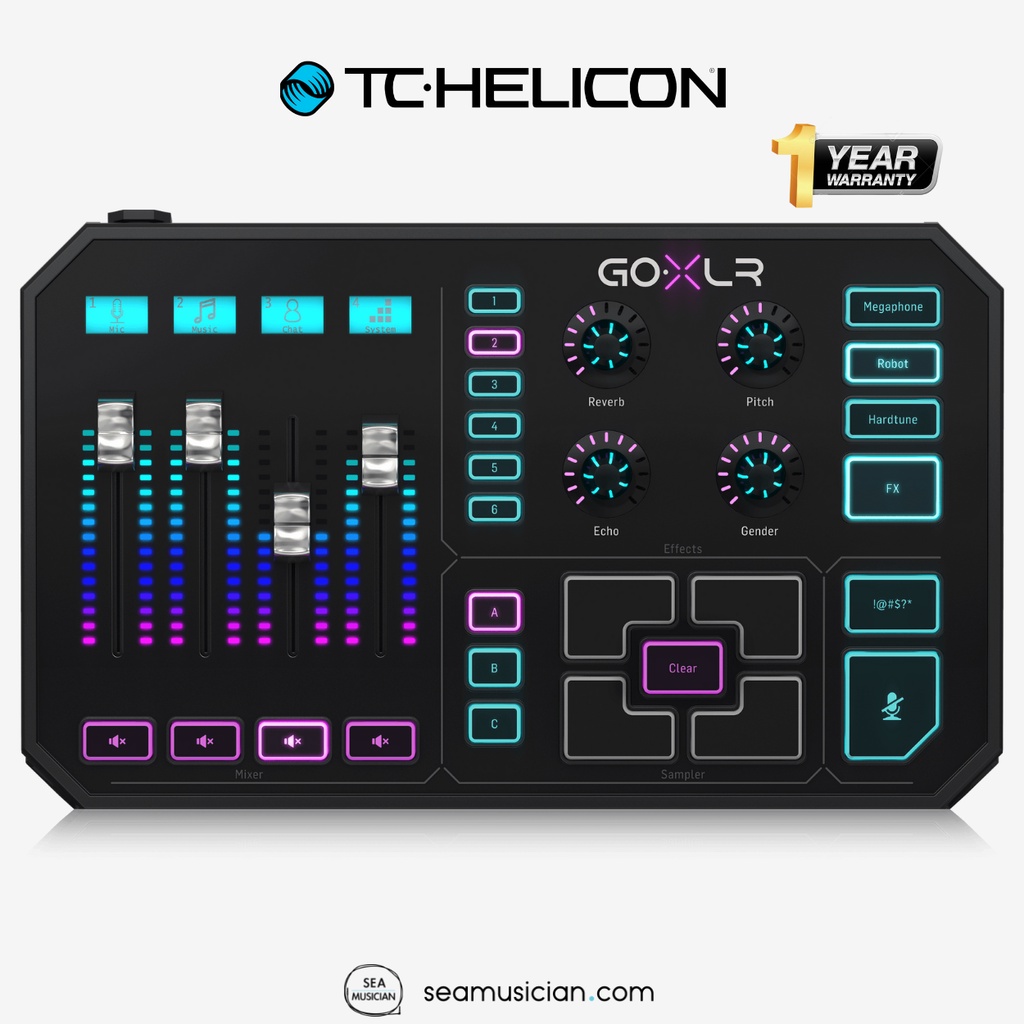 TC HELICON GO XLR 4 CHANNEL USB STREAMING MIXER WITH VOICEFX AND ...