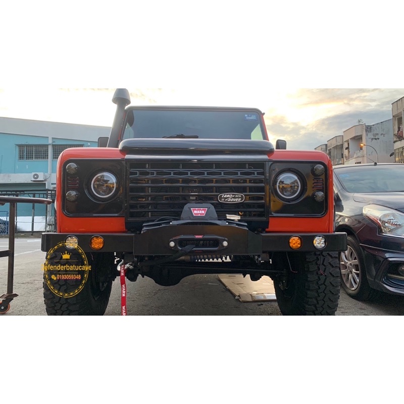 Land Rover Defender 110/90 Winch Bumper With 4 LED Fog Lamp defender ...