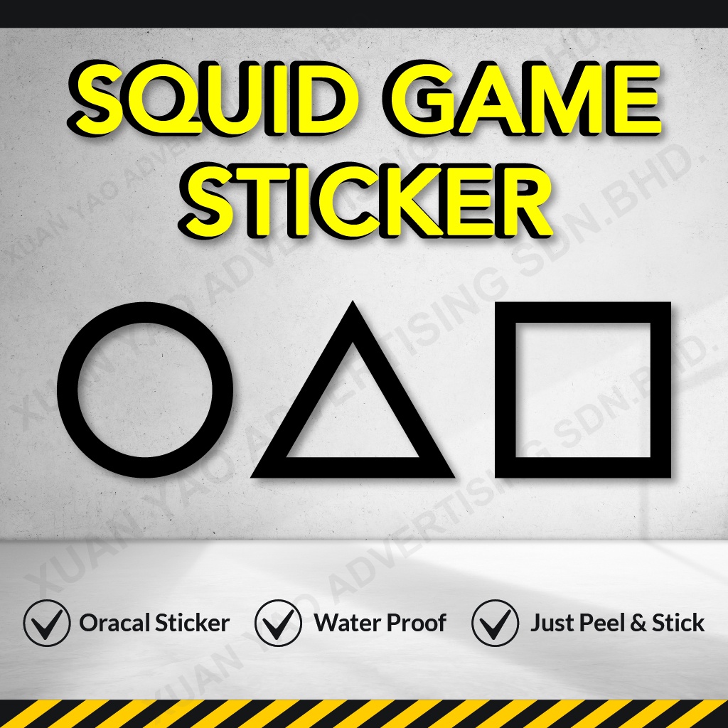 Squid Game Logo Sticker Oracal Sticker PVC Sticker | Shopee Malaysia