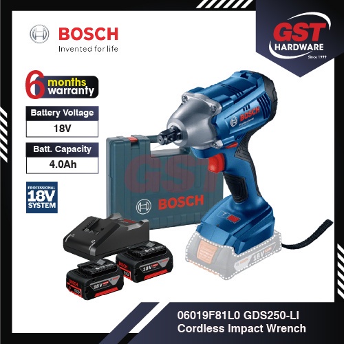 Bosch Cordless Impact Wrench GDS 250-LI Professional Cordless Wrench ...