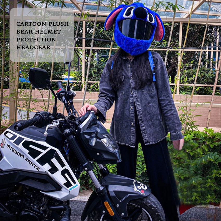 Motorcycle Helmet Panda Animal Cover Motorbike Funny Heeds Crazy Case ...