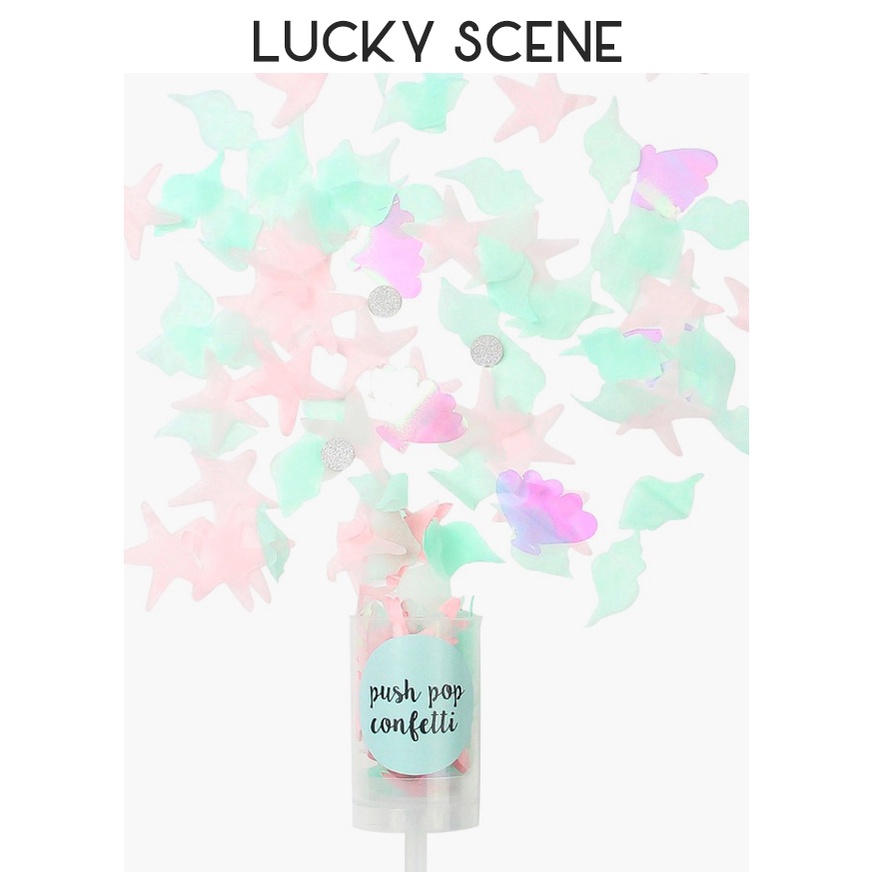 Mermaid Spaceship Paper Confetti Cannons Party Poppers Multicolor Hand ...