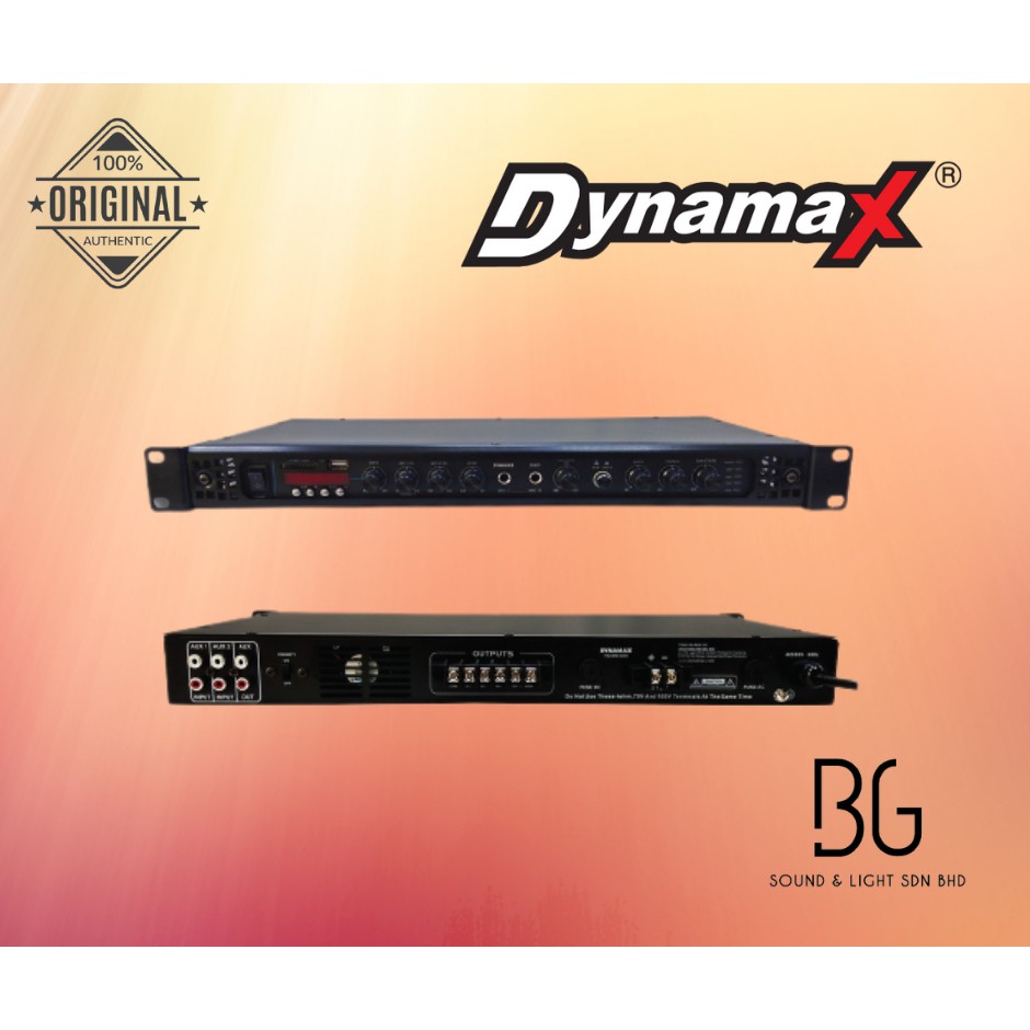 DYNAMAX 120W PAAMDX-D120 PA Public Address Power Amplifier | Shopee ...