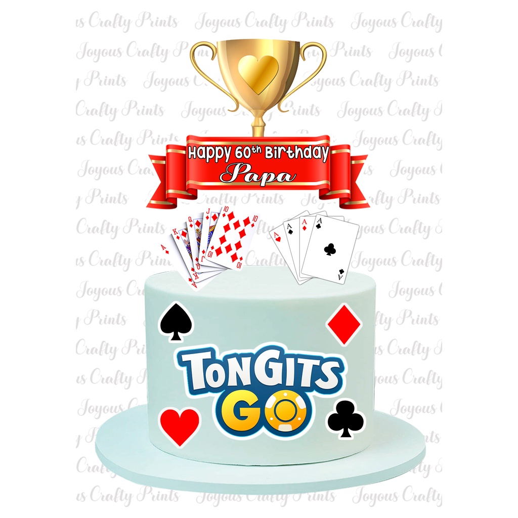 TONG ITS GO CAKE TOPPER PERSONALIZED WITH NAME AND AGE | Shopee Malaysia