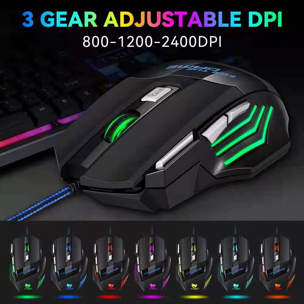 T-WOLF M1 / iMICE X7 Wired Gaming Mouse 7 Buttons Optical Professional ...