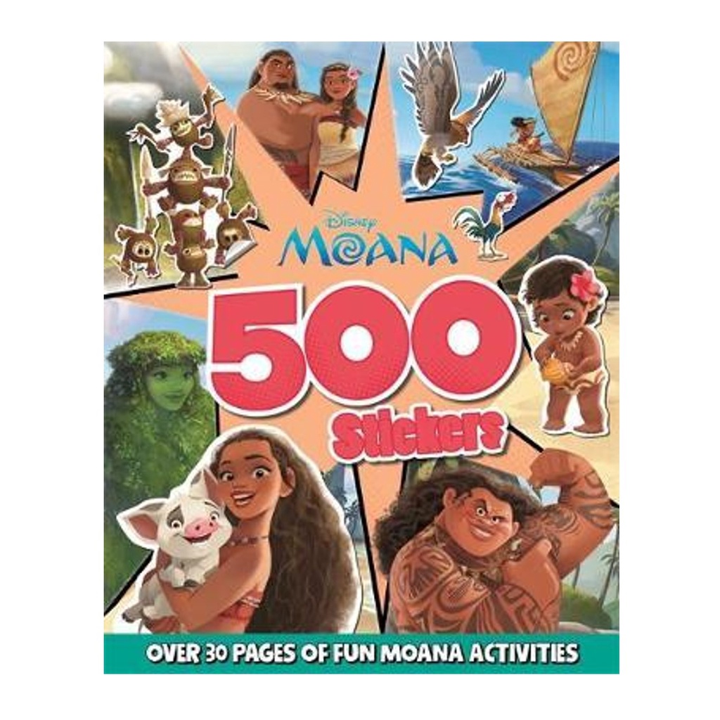 Disney Moana 500 Stickers Book with Fun Activities & Puzzles for Kids ...