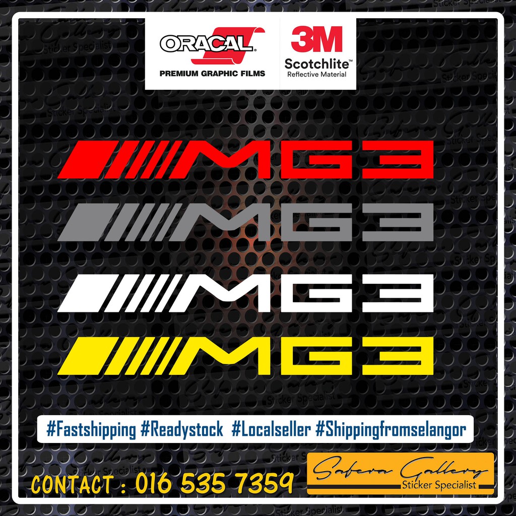 Car Sticker MG3 Myvi 3rd Generation Decal Stiker kereta myvi | Shopee ...