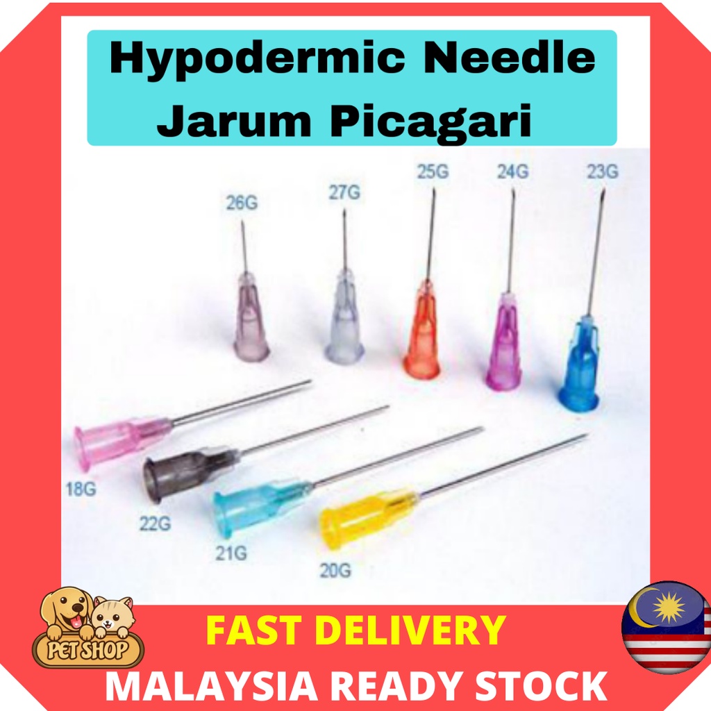 Disposable Needle Syringe Jarum Picagari Printer Ink 18G 20G 21G 22G ...