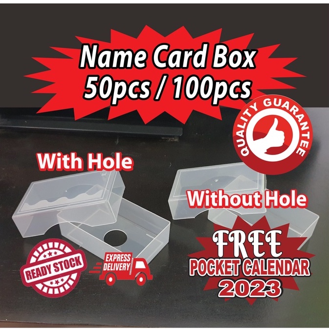 ⚡Ready Stock⚡ Name Card Box 100pcs 透明pvc名片盒 | Shopee Malaysia