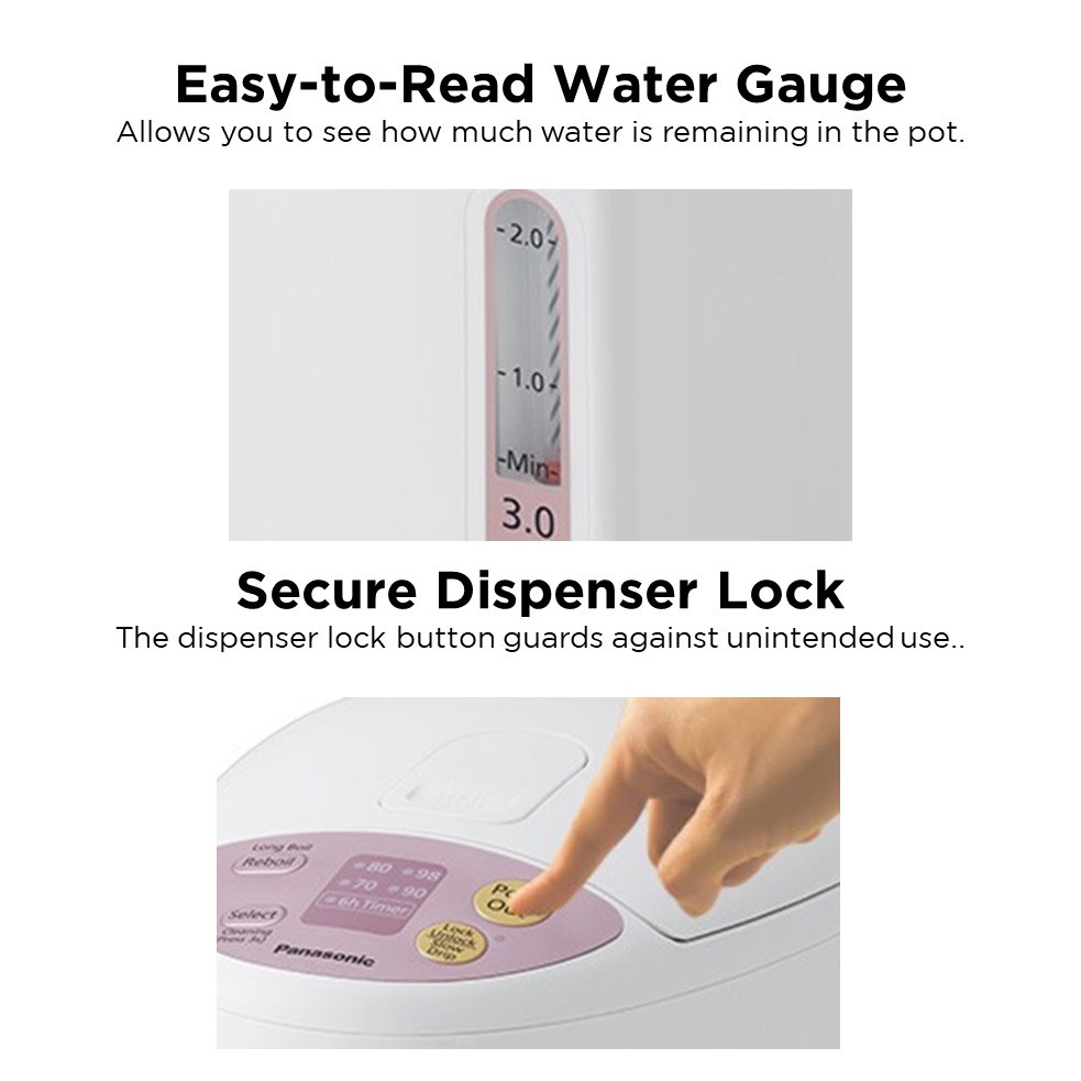 PANASONIC NC-EG4000 Thermo Pot 4.0L NC-EG4000PSK 6 Hours Keep Warm Hot ...