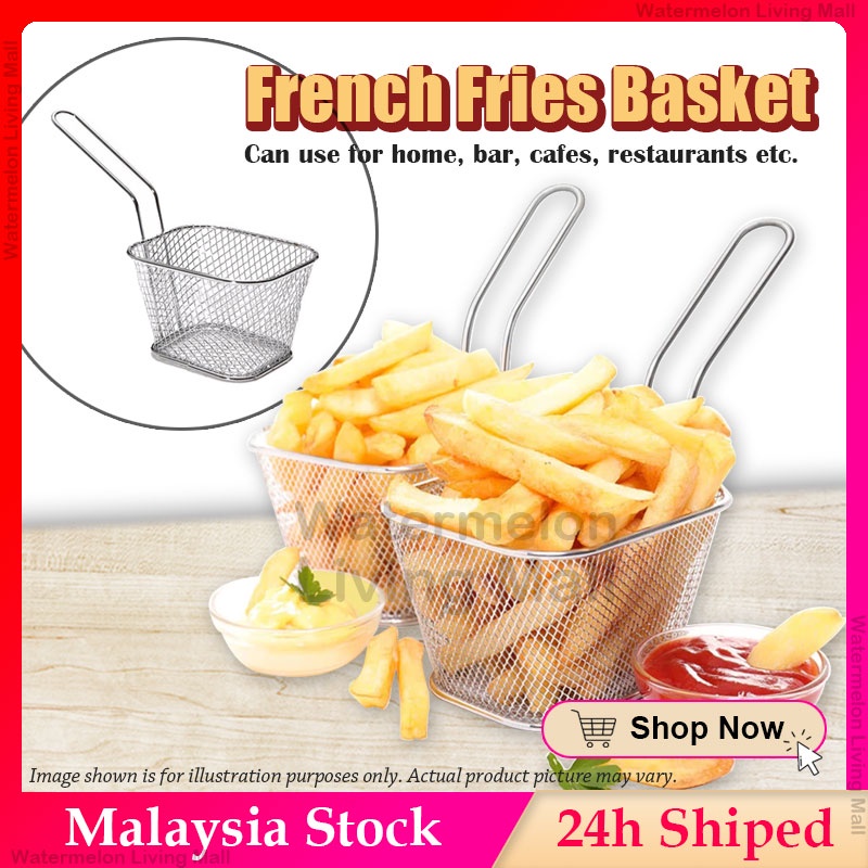 Mini French Fries Basket Stainless Steel Chips Frying Basket Strainer ...