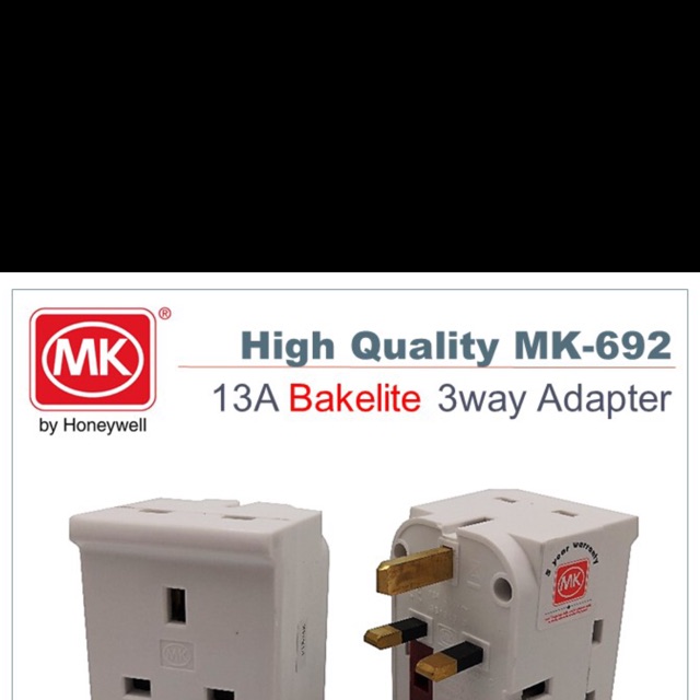 MK 692 heavy duty 3 way bakelite adaptor | Shopee Malaysia