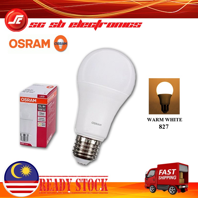 OSRAM LED BULB E27 13W (827 WARM WHITE/865 DAYLIGHT) | Shopee Malaysia