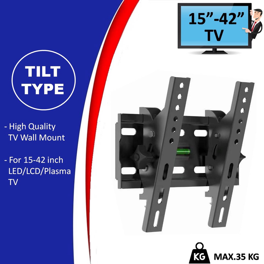 [Tilt Type] For 15"-43" inch Plasma/LED/LCD TV Tilt Adjustable Up ...