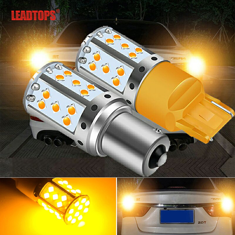 LEADTOPS Car LED Bulb Canbus T20 7440 W21W For Car Turn Signal Light ...