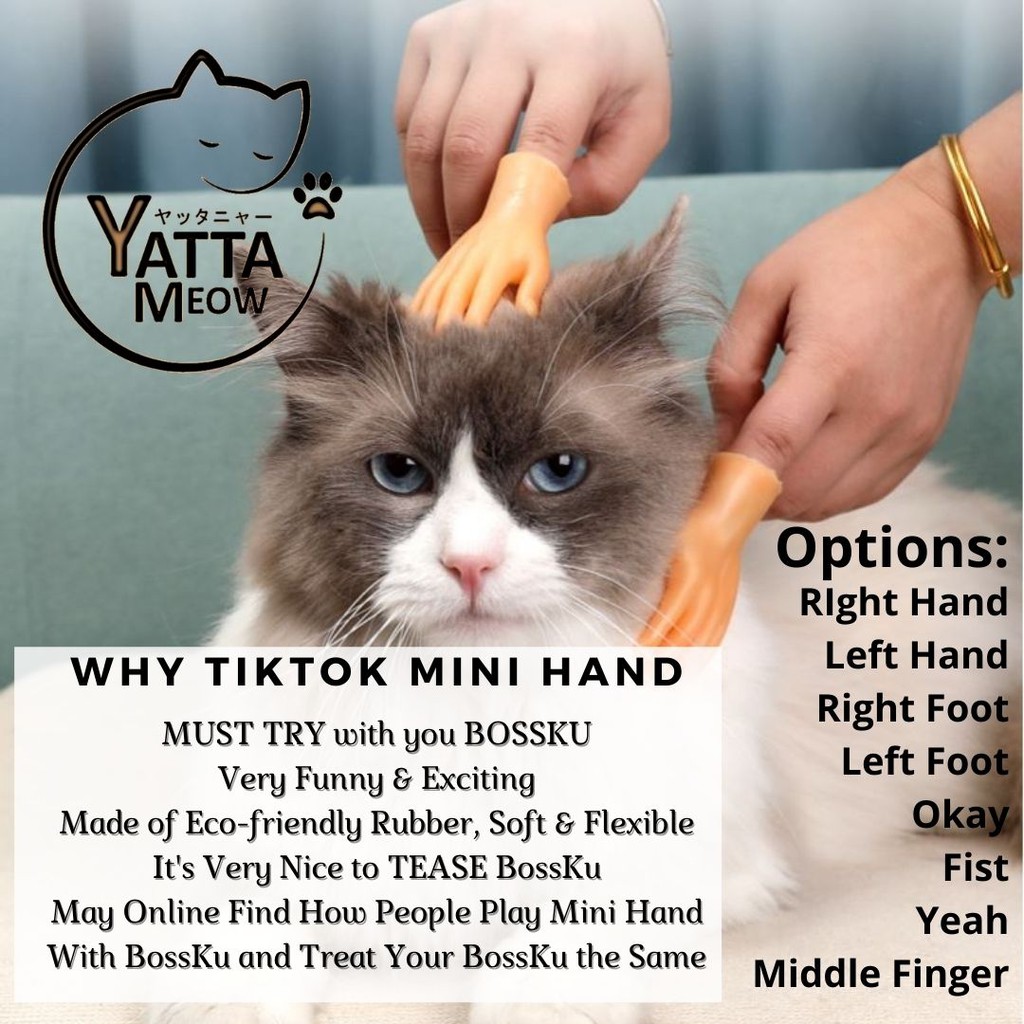 MINI HAND TIKTOK Cat Funny Fingers Massage Hand Tiny Hand Small Hand ...