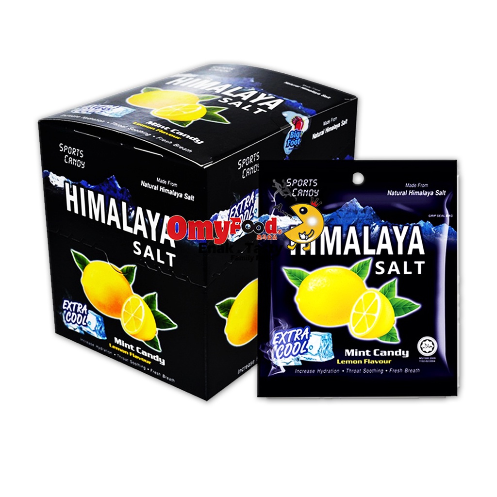 15g x 12pcs (1box) Big Foot Himalaya Salt Lemon / Vajomba Honey Lime ...