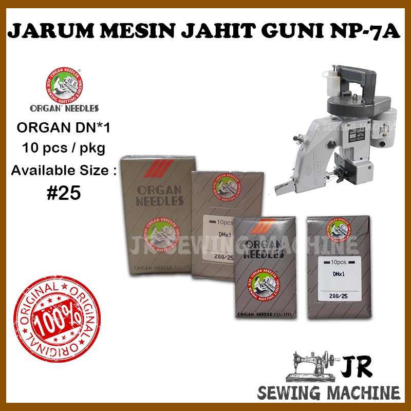 ORGAN DN x 1 #25 jarum mesin jahit guni np-7a / Organ DNx1 / dn / bag ...